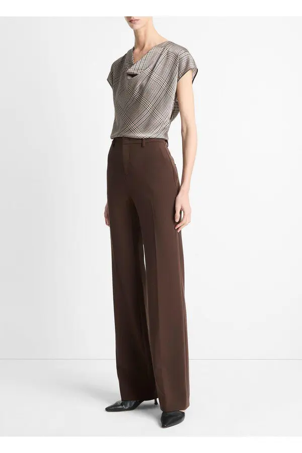 Vince Mid-rise Tailored Flare Pant - Red