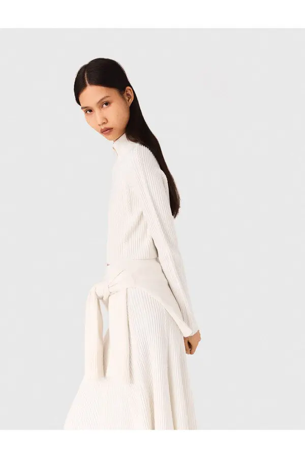 Maje Cable-knit Jumper - Neutral / White