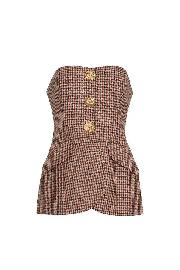 Cara Cara Wes Houndstooth Corset