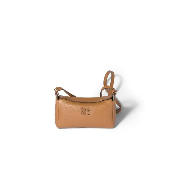 Miu Miu Leather Pouch - Caramel/larch Green