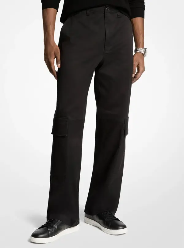 Michael Kors Stretch Cotton Cargo Pants - Black