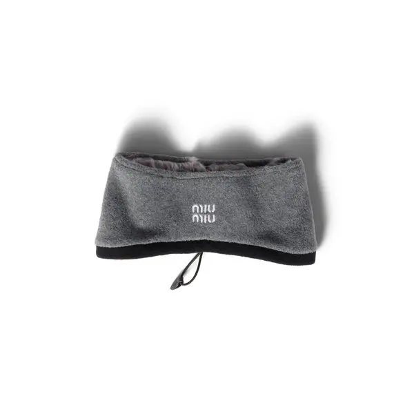 Miu Miu Fleece Headband - Grey