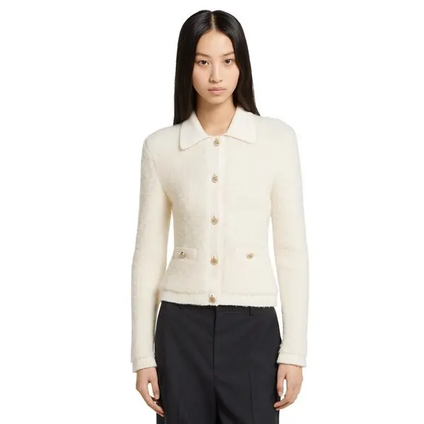 Gucci Wool Bouclé Polo Cardigan