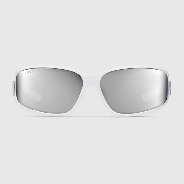 Gucci Rectangular Frame Sunglasses - White