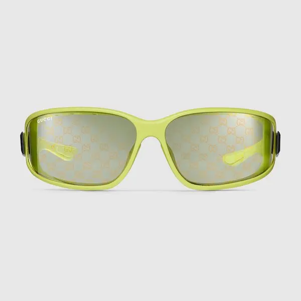 Gucci Rectangular Frame Sunglasses - Green