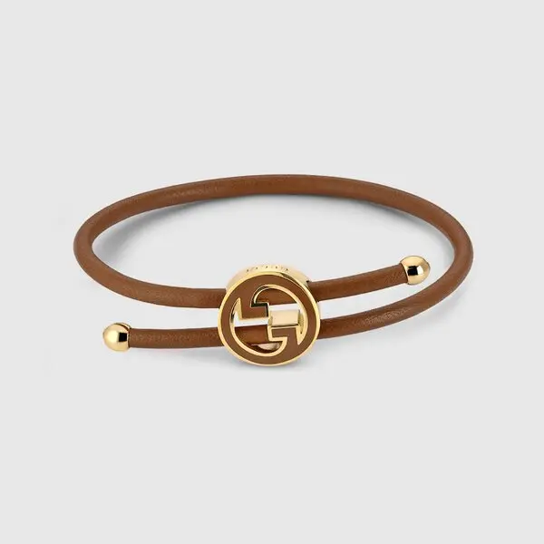 Gucci Bracelet With Round Interlocking G - Enamel