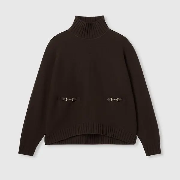 Gucci - Wool Cashmere Sweater With Horsebit