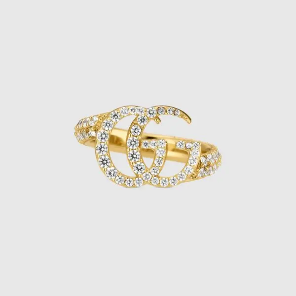 Gucci Gg Marmont Crystal Ring - Crystals