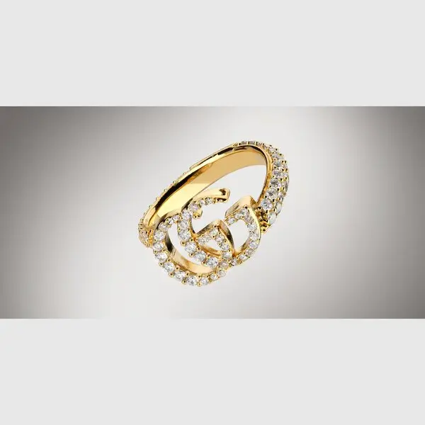 Gucci Gg Marmont Crystal Ring - Crystals