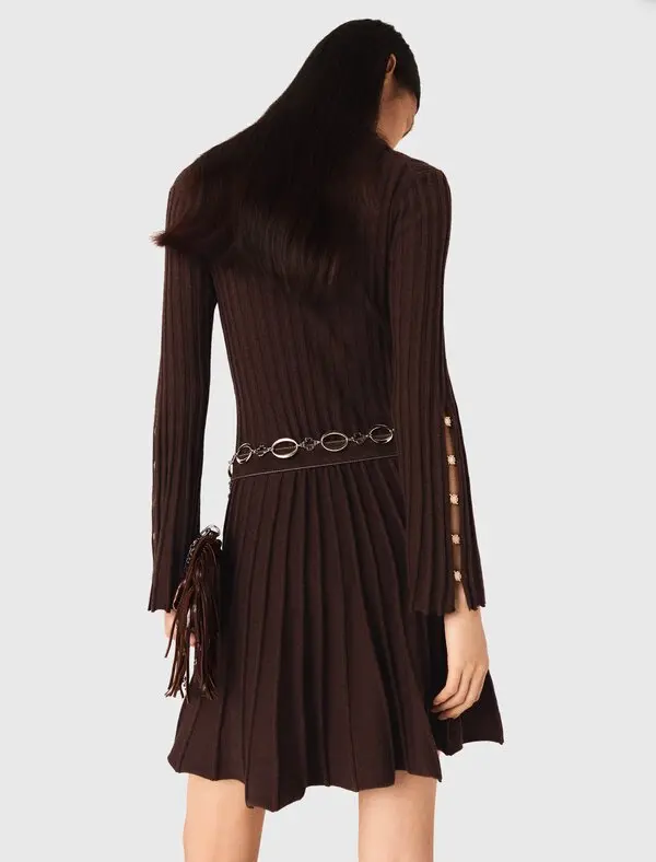 chocolate brown skater dress Mesh Sheer Sleeveless Wedding Guest Maxi Dresses Black Onyx / XL