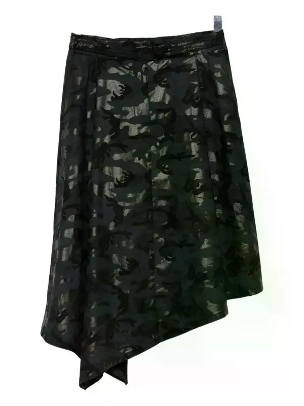 JUUN.J Asymmetric Camouflage Skirt