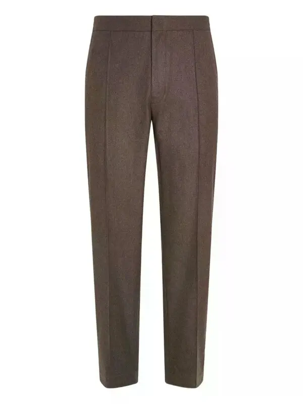 Zegna Elasticated-waistband Trousers - Brown