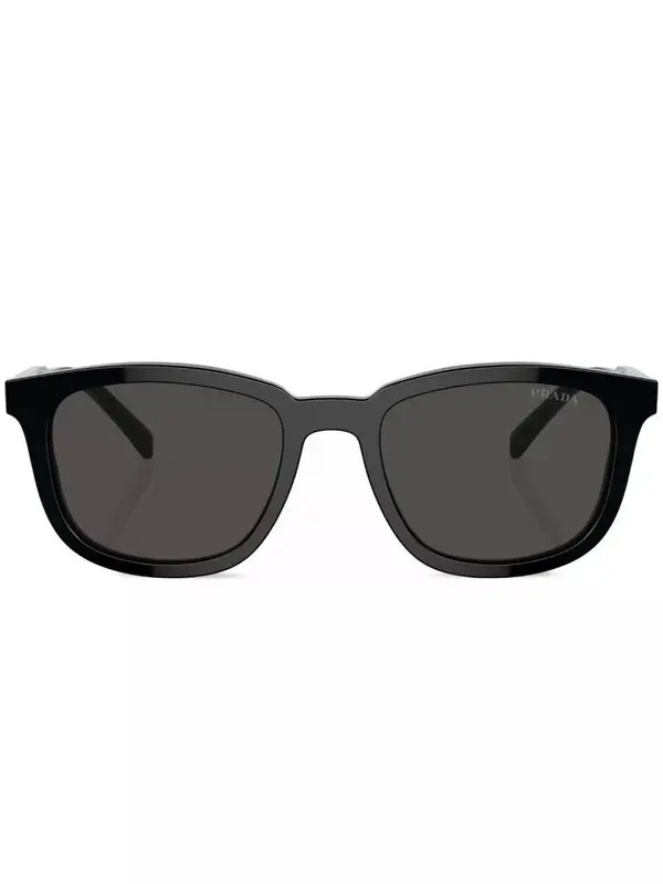 Prada Logo-engraved Square-frame Sunglasses - Black
