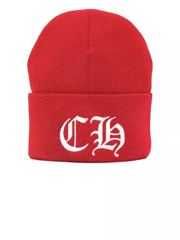 Chrome Hearts Ribbed Beanie - Red