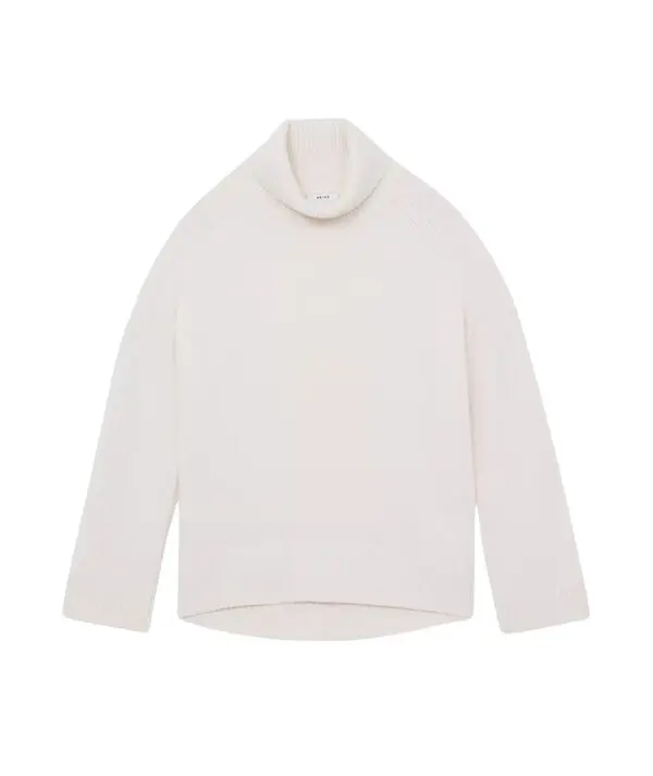 REISS Brooklyn Turtleneck Sweater - Cream