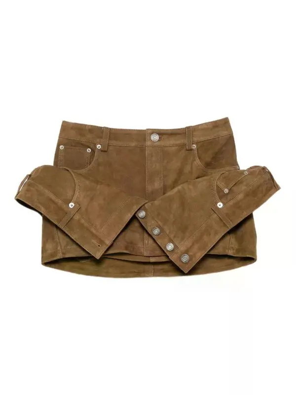 JUUN.J Layered Suede Mini Skirt