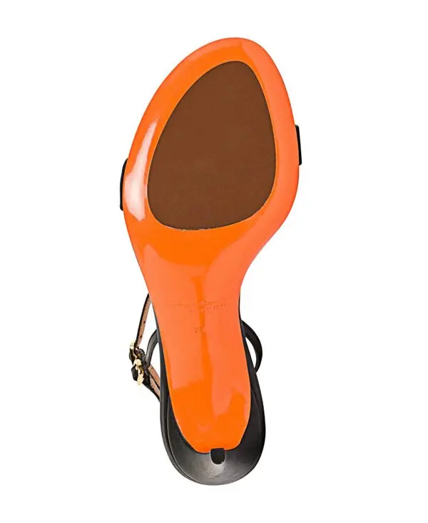 Santoni Leather High-heel Sandal - Black