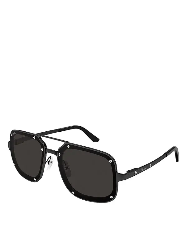 CARTIER Pilot Sunglasses, 58mm - Black
