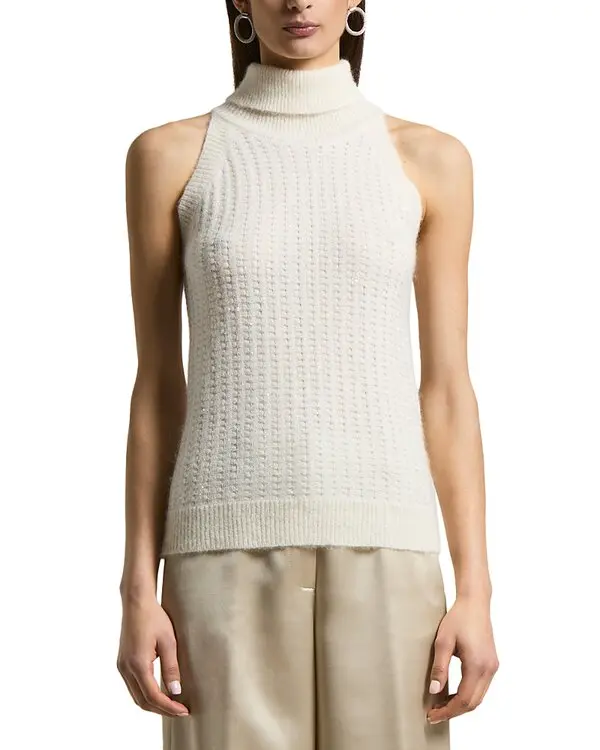 Peserico Turtleneck Sleeveless Knit Sweater