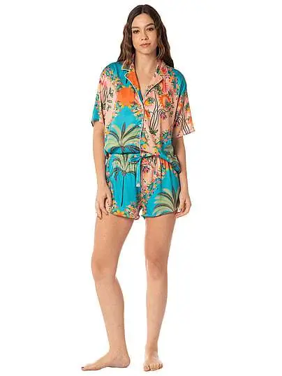 Victoria's Secret Short-sleeve Short Set - Blue