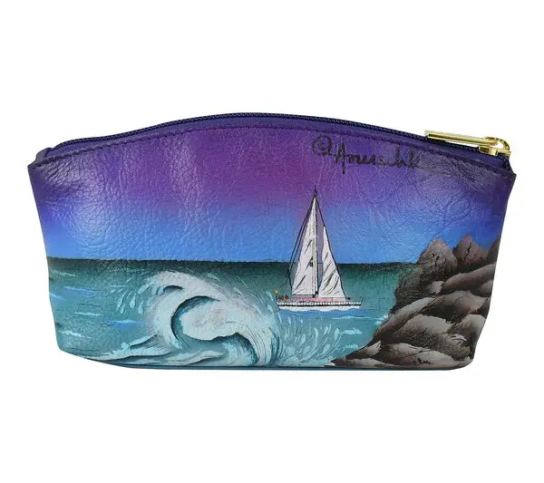 ANUSCHKA Anushcka Painted Leather Cosmetic Pouch