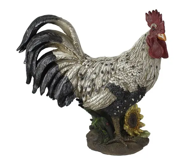 NORTHLIGHT 17' Standing Rooster Outdoor Garden Tatue - One-color