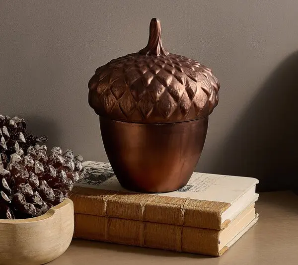 HOME REFLECTIONS As Is 21oz Lidded Acorn Candle - One-color