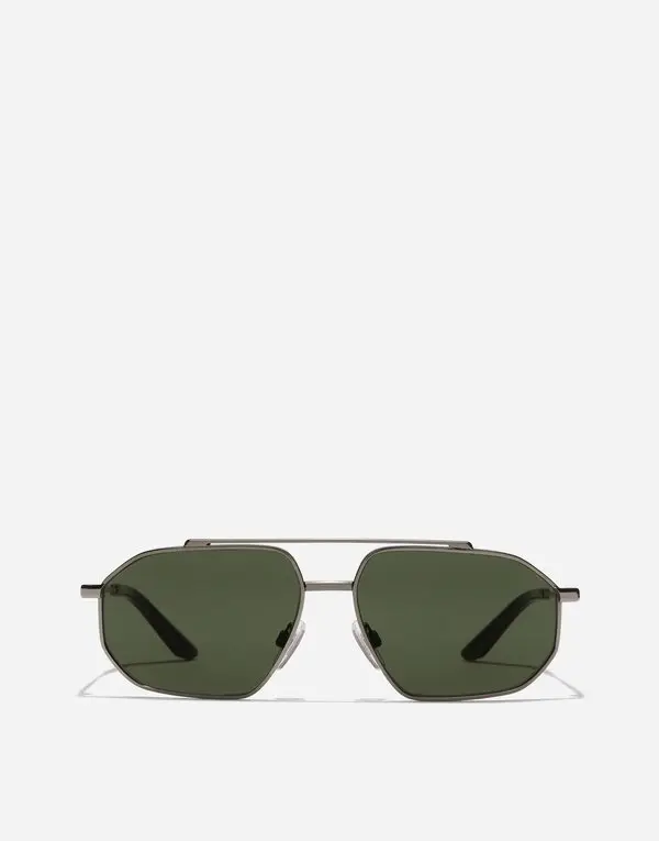 Dolce & Gabbana Metal Octagon Sunglasses - Gunmetal
