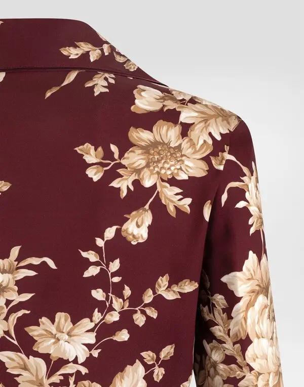 Dolce & Gabbana Rose- Charmeuse Vanity Shirt