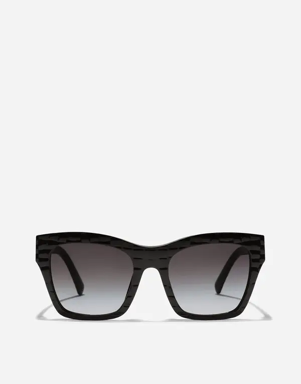 Dolce & Gabbana Dg Crossed Sunglasses - Black Texture Cocco