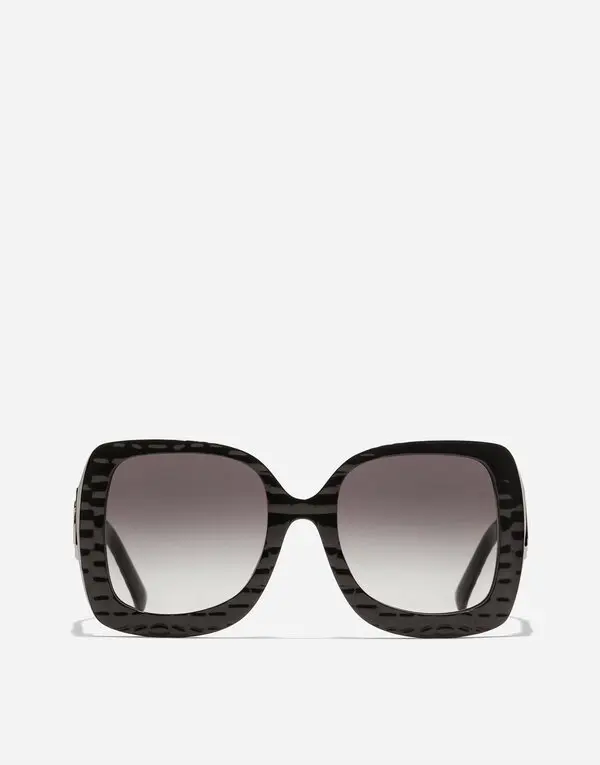 Dolce & Gabbana Dg Crossed Sunglasses - Black Texture Cocco