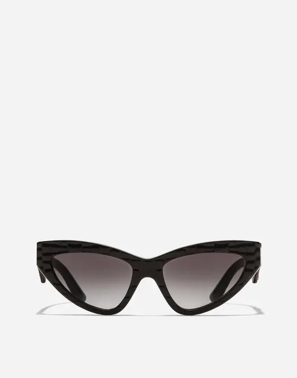 Dolce & Gabbana Dg Crossed Sunglasses - Black Texture Cocco
