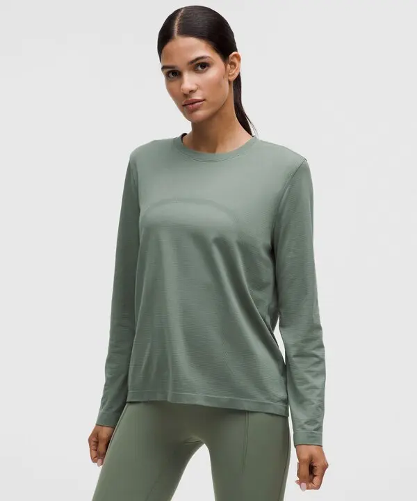 Lululemon Swiftly Relaxed Long-sleeve Shirt - Willow Leaf/willow Leaf