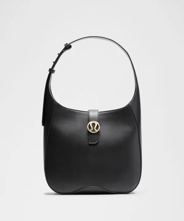 Lululemon Leather Alternative Shoulder Bag - Black/gold
