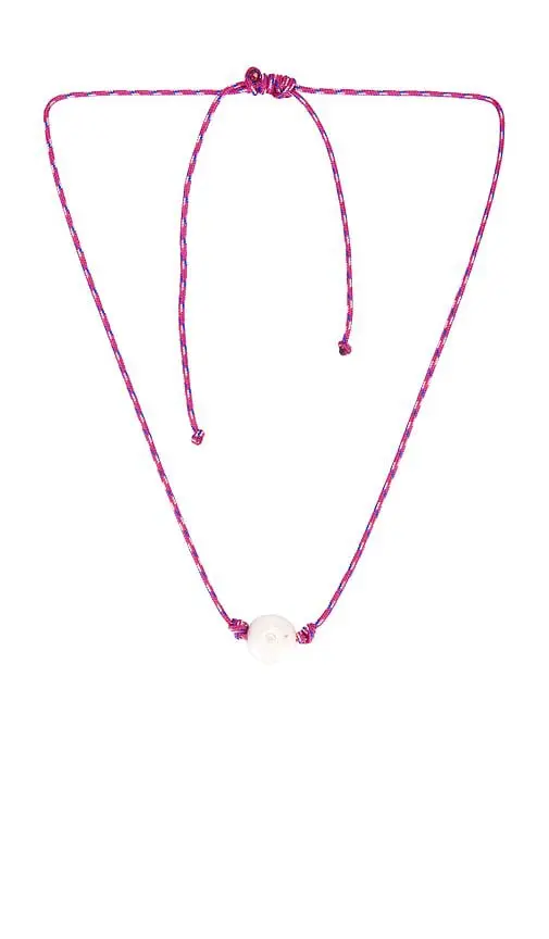 Maison Irem Pearl Paracord Necklace - Pink