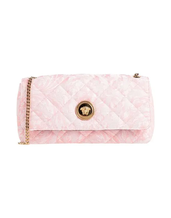 Versace Cross-body Bag With Floral Print And Brand Logo