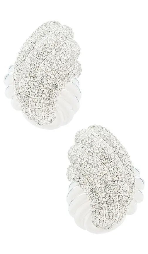 Retrofete Leanne Earrings - Silver & Pave