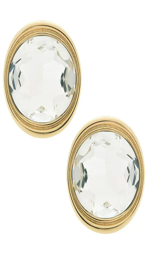 Retrofete Salma Earrings - Gold & Clear