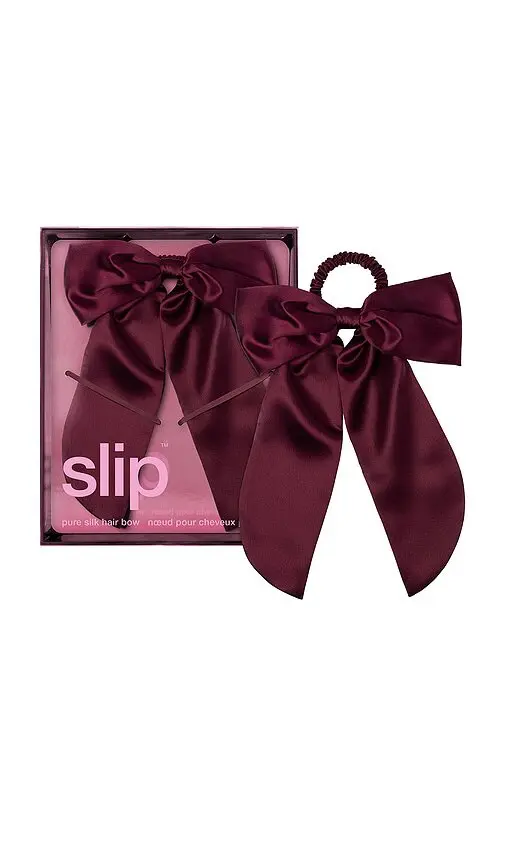 Slip Hair Bow - Crimson