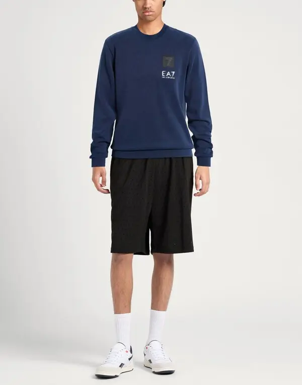 EA7 Crewneck Sweatshirt With Logo - Navy