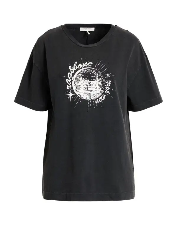Rag & Bone Printed Cotton Jersey T-shirt - Grey