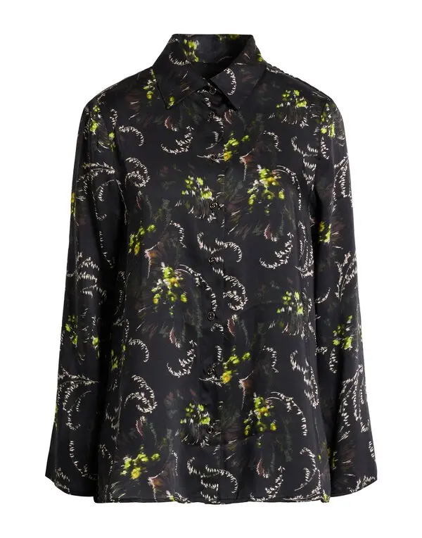 TOUPY Floral-print Satin Shirt