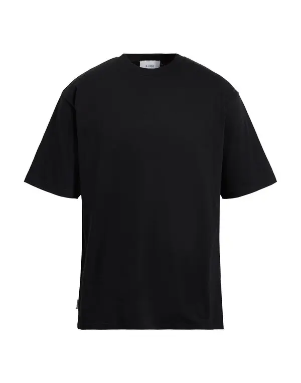 SHOE T-shirt Size Cotton, Polyester - Black