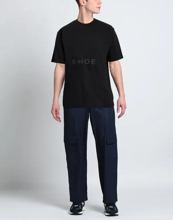SHOE T-shirt Size Cotton, Polyester - Black