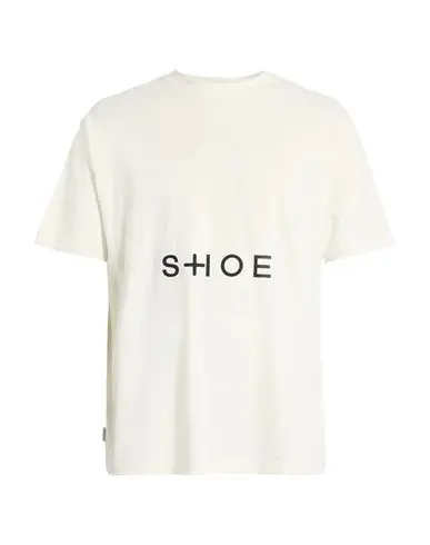 SHOE T-shirt Size Cotton, Polyester - White