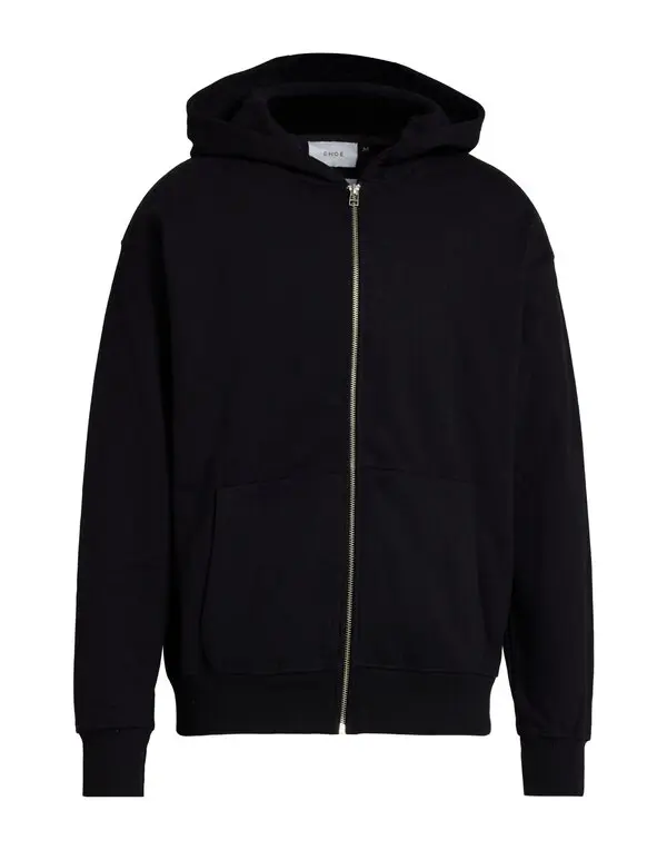 SHOE Printed Zip Up Hoodie - Black