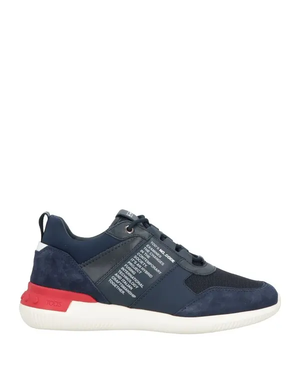 TOD'S NO CODE Leather And Textile Fiber Sneakers - Blue