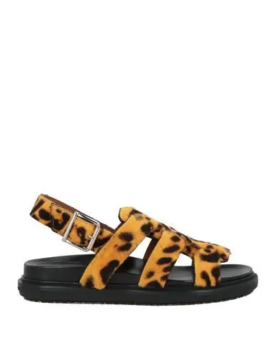 Marni Leather Sandals - Mandarin
