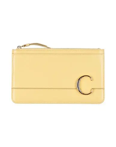 Chloé Pouch In Calfskin Leather - Yellow