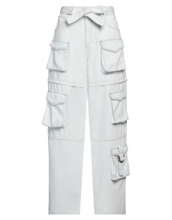 Pinko Cotton Denim Cargo Jeans